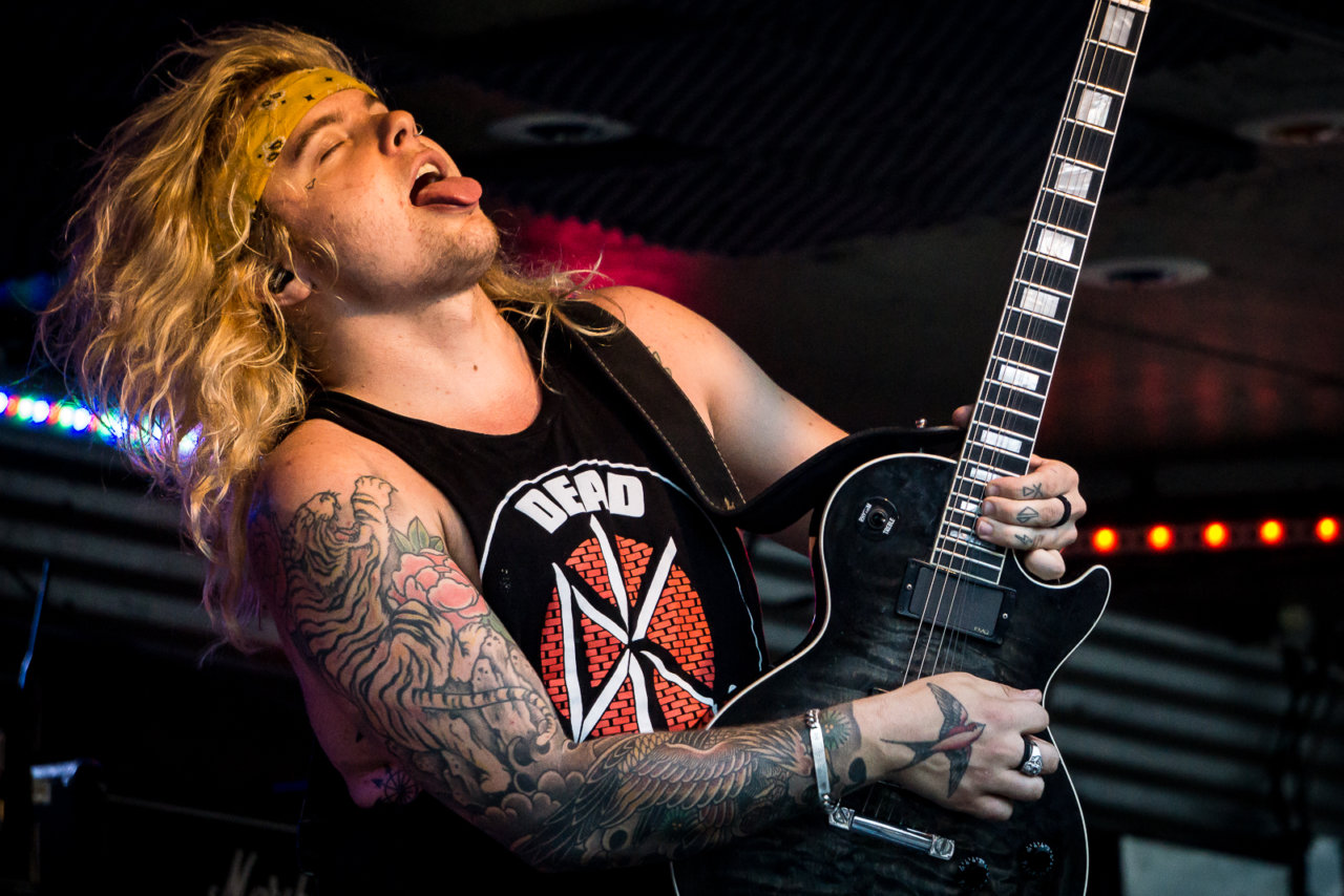 Arttu "Archie" Kuosmanen, lead singer of Finnish glam band Santa Cruz ...