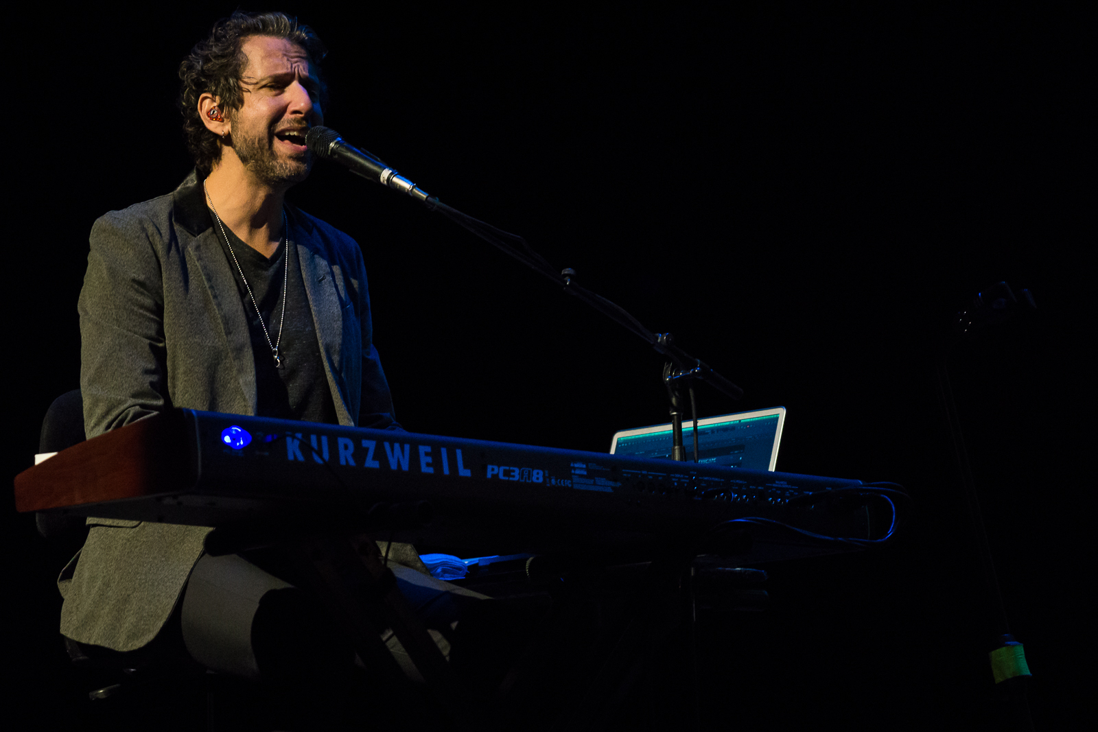 Mike Bluestein of Foreigner unplugged at Yardley Hall inside JCCC in ...